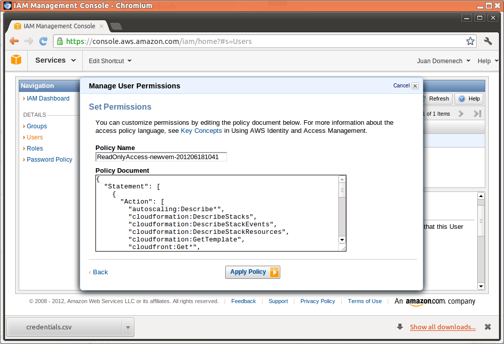 My Blog: How to create a Read-Only IAM user for Newvem in AWS My Blog: How to create a Read-Only IAM user for Newvem in AWS