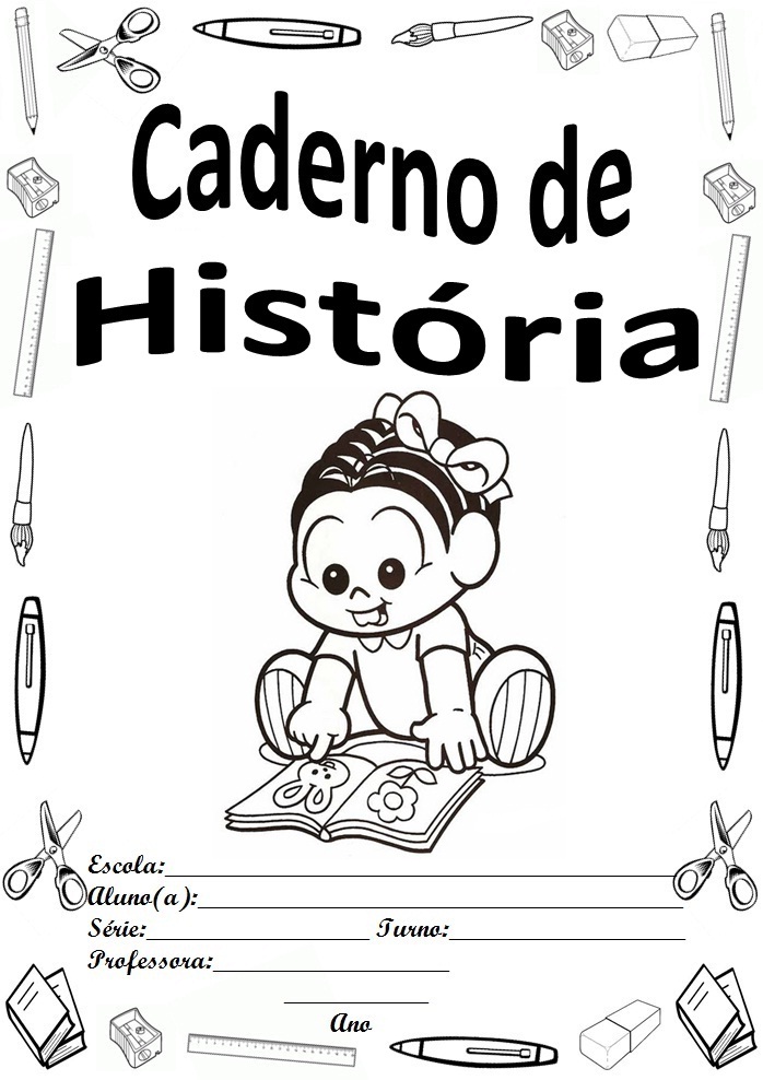 Capa Para Caderno ( Turma Da Mônica Baby)