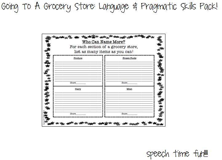 Going To A Grocery Store: Language & Pragmatic Skills!! - Speech Time ...