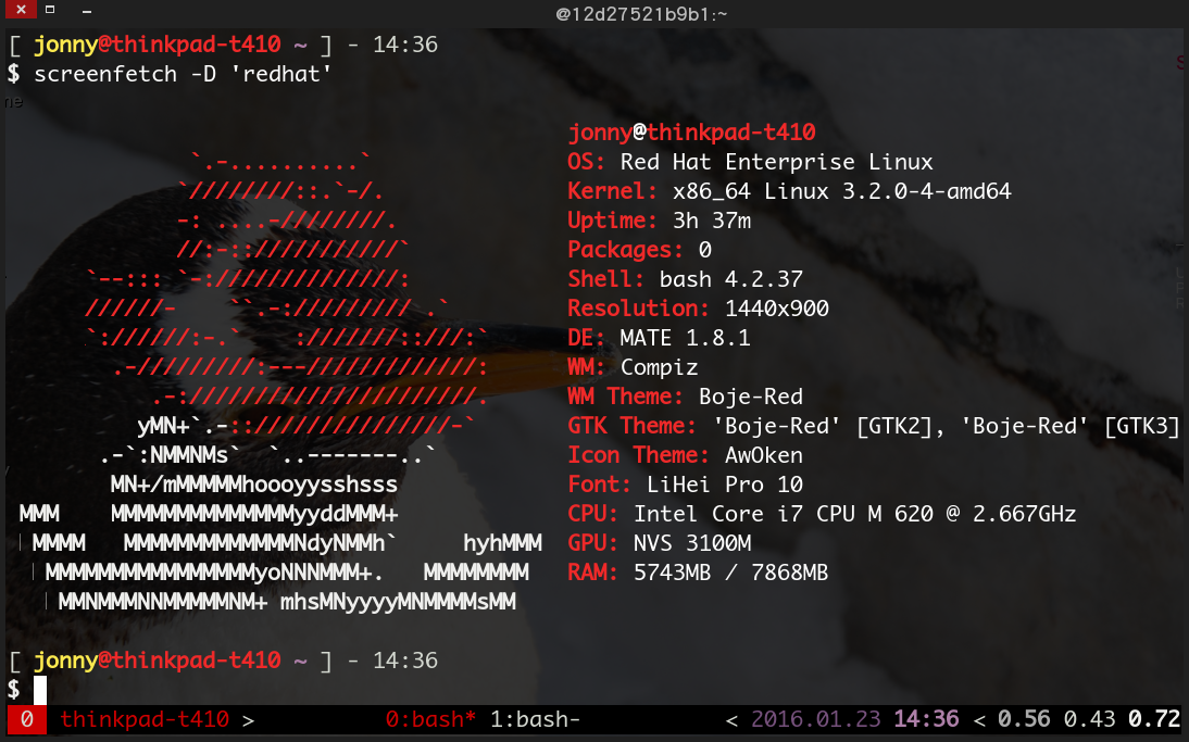 screenfetch - 命令列 (cli) 裡的檢視系統工具