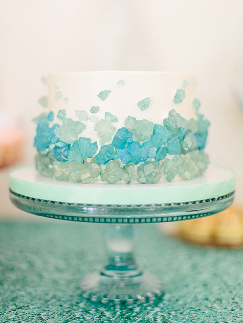 Aqua Color Wedding Cakes