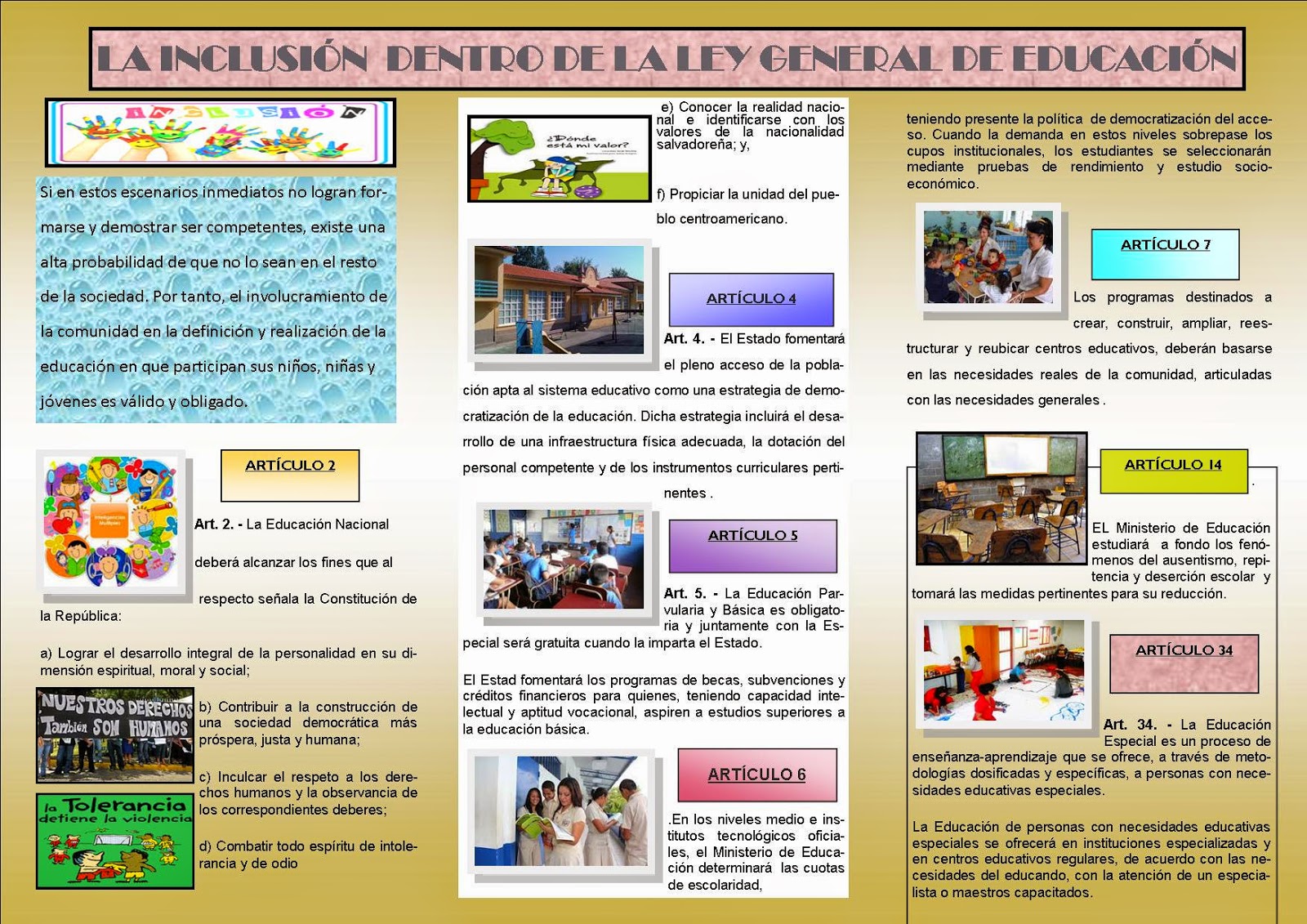 SEMINARIO DE EDUCACIÓN INCLUSIVA: TRIPTICO SOBRE LEY GENERAL DE ... SEMINARIO DE EDUCACIÓN INCLUSIVA: TRIPTICO SOBRE LEY GENERAL DE ...