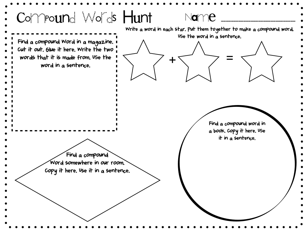 Compound Word Hunt - Classroom Freebies