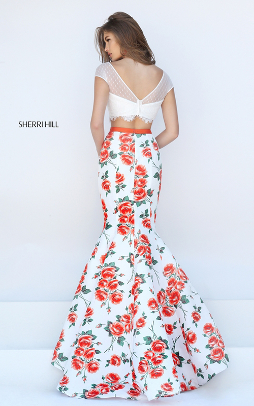 2016 Sexy Dresses Trends: Sherri Hill 50421 Mermaid Floral Two Piece ... 2016 Sexy Dresses Trends: Sherri Hill 50421 Mermaid Floral Two Piece ...