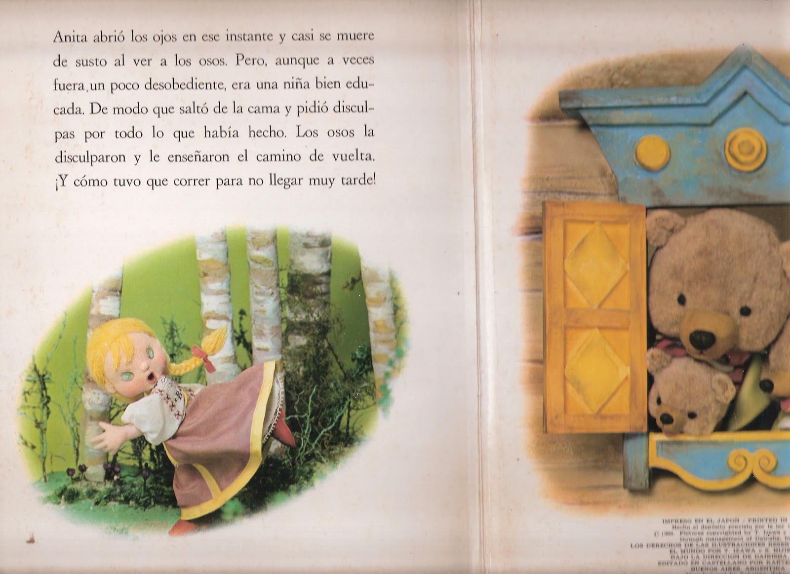 Aquellos muñequitos que vivían en los cuentos...: Los tres osos