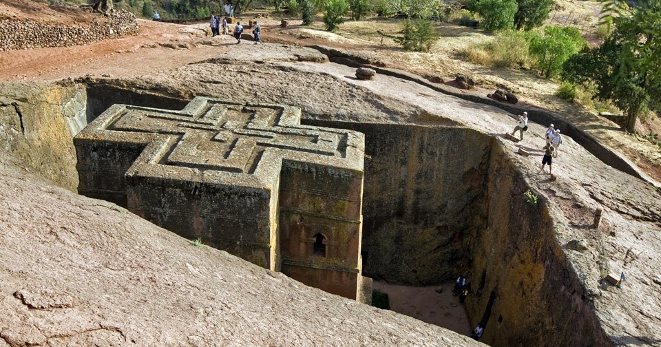 Religious Tourism: Lalibela Rock Hewn Churches. Ethiopia.
