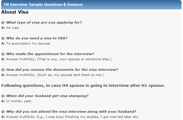 H4 Interview Sample Questions Answers F1 OPT Graduates Career Fair h4-interview-sample-questions-answers-f1-opt-graduates-career-fair