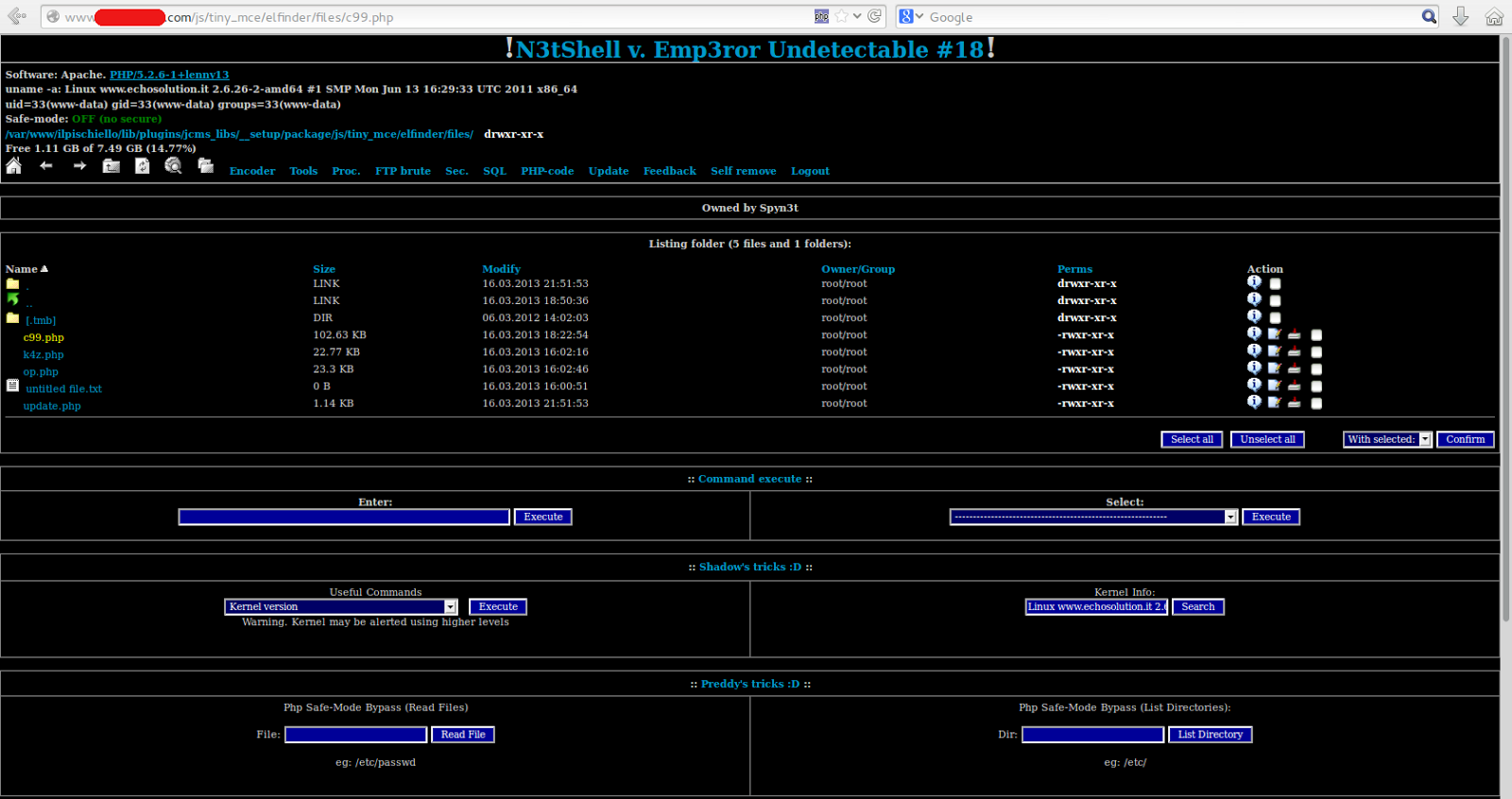Detecting web shells uploaded to compromised servers with Google ~ Hacking while you're asleep
