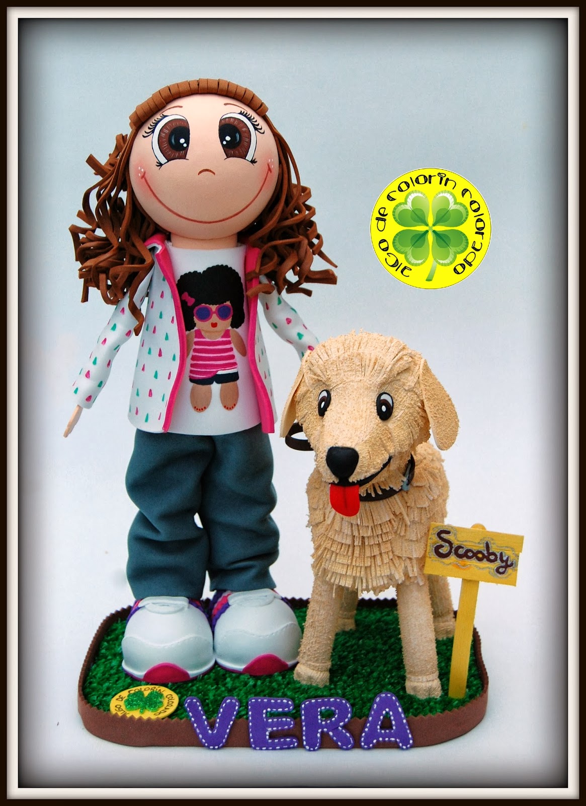 Muñeca fofucha con perro - Imagui