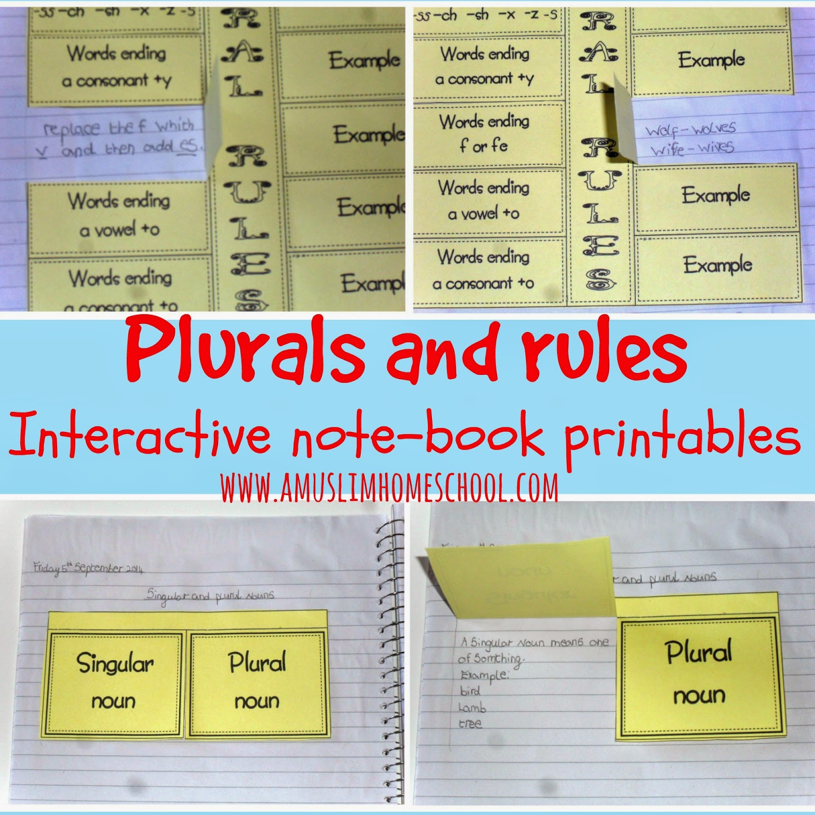 A Muslim Homeschool Plural Rules Free Printables For Interactive Note a-muslim-homeschool-plural-rules-free-printables-for-interactive-note