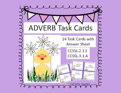 The Best of Teacher Entrepreneurs: Language Arts - Adverb Task Cards