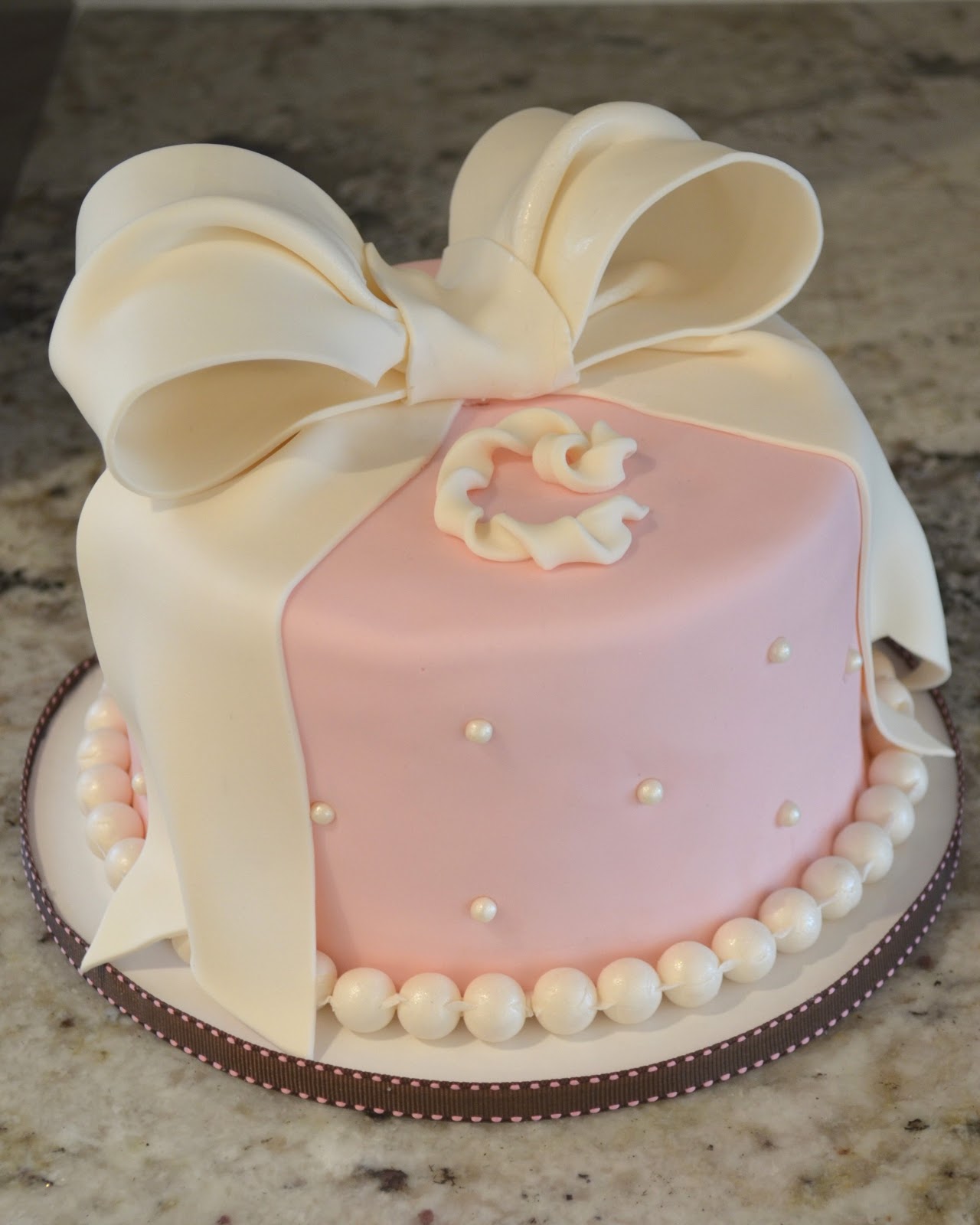 Pink Bow Cake