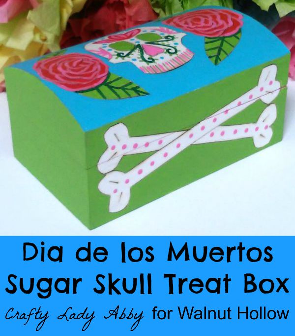 HOME DECOR DIY: Dia de los Muertos Sugar Skull Treat Box for Walnut Hollow