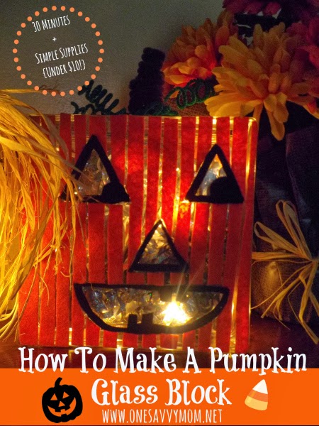 One Savvy Mom ™ | NYC Area Mom Blog: Fall Glass Block Craft Tutorial ...