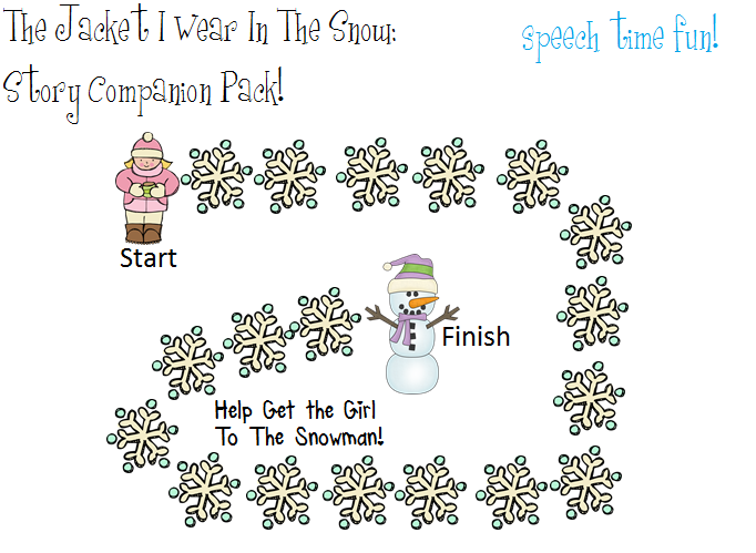 The Jacket I Wear In The Snow: Story Companion Activity Pack! - Speech ...