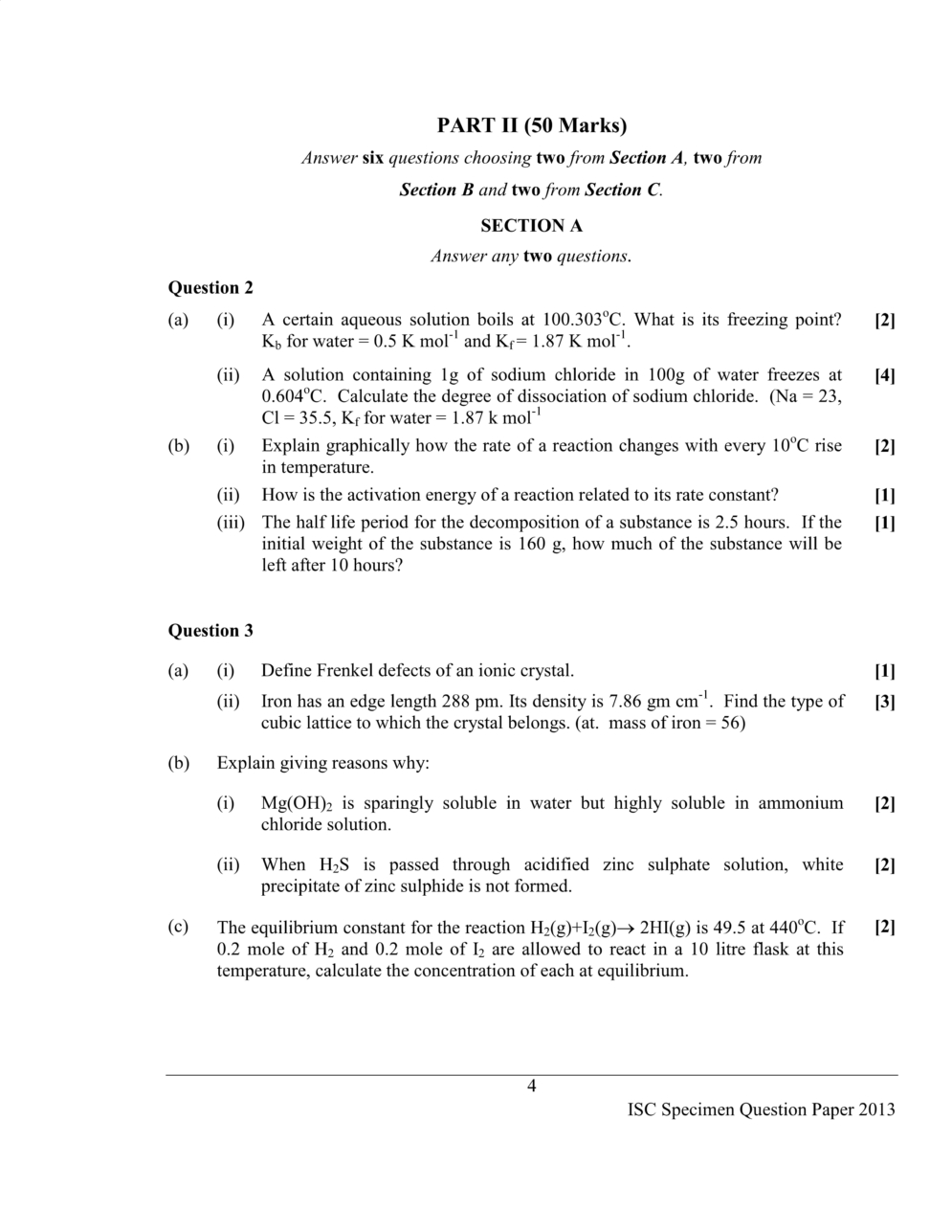 PRAVEEN ISC CHEMISTRY SPECIMEN PAPER 2013 praveen-isc-chemistry-specimen-paper-2013