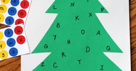 Christmas Alphabet Sticker Tree: Learning Letters ~ Reading Confetti