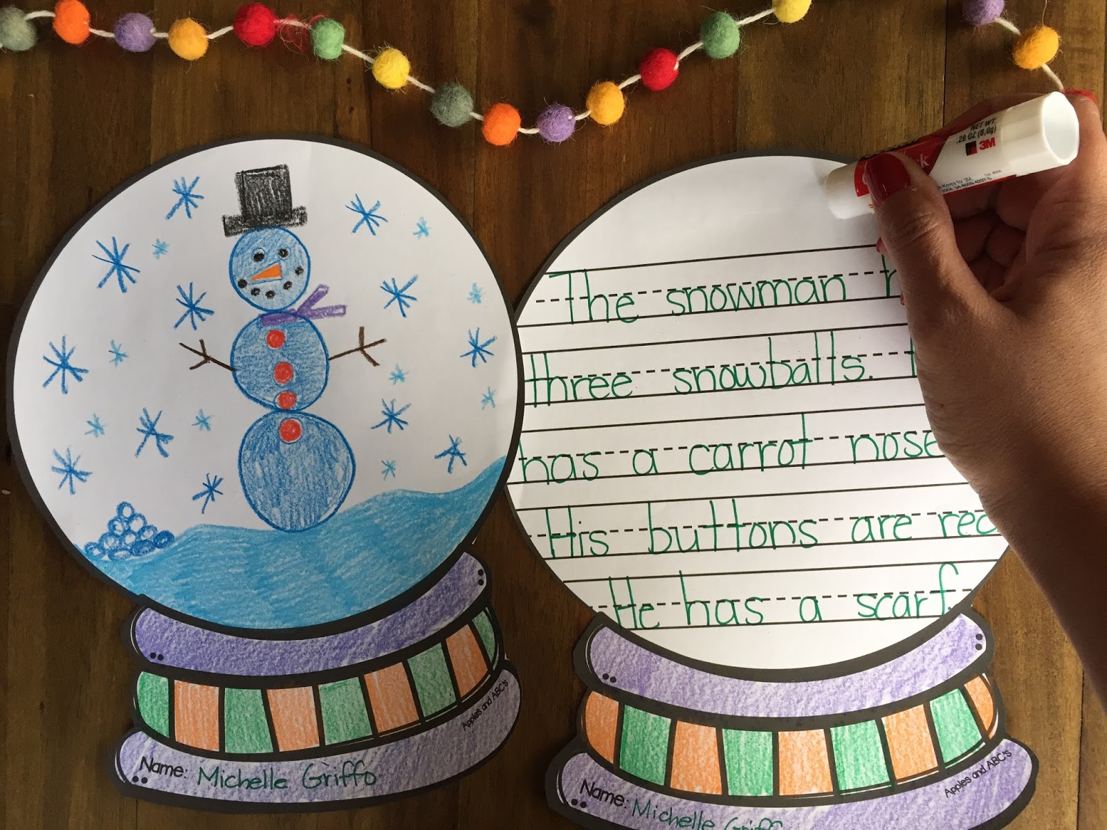 Snow Globe Craftivity - Apples & ABC's