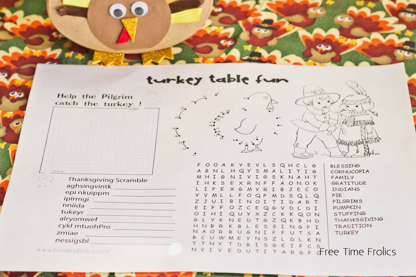 Whatever Dee-Dee wants, she's gonna get it: Turkey Table Fun Coloring ...