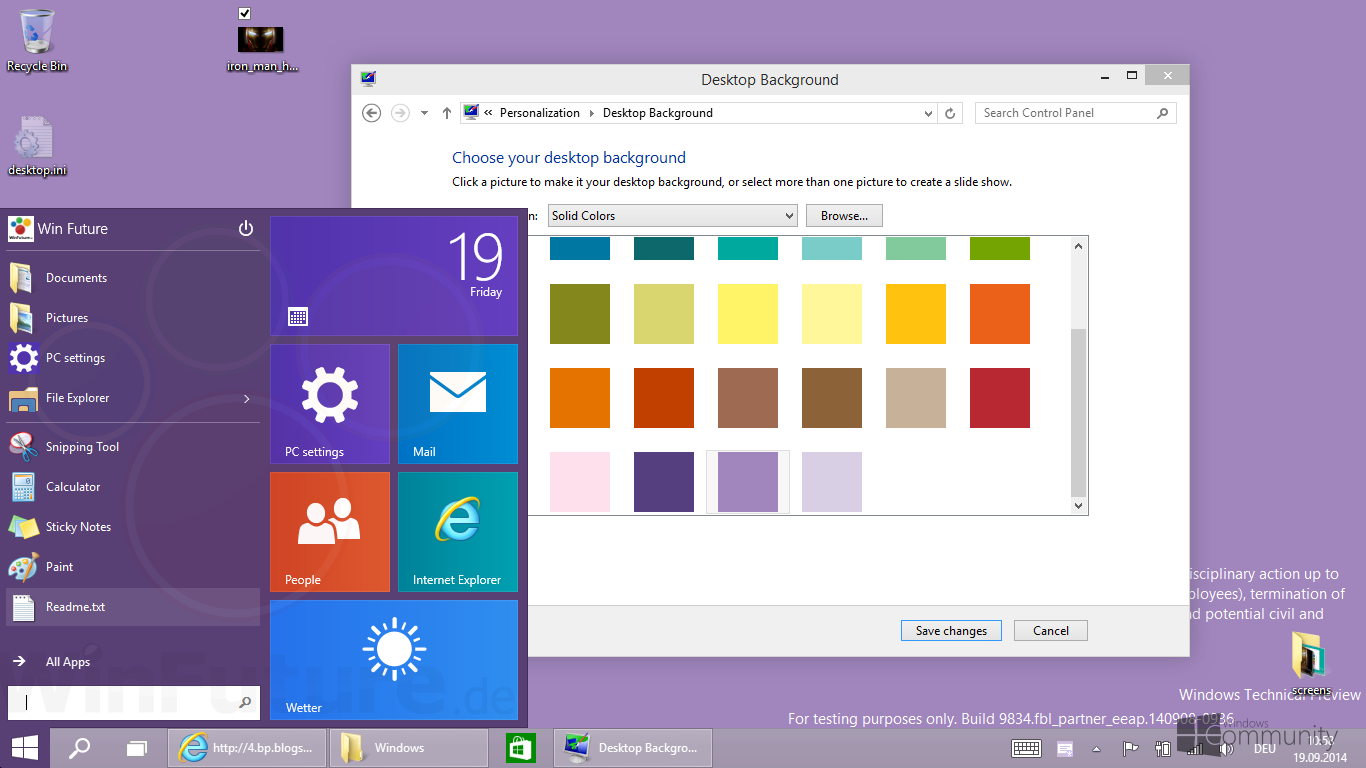 24 new windows 9 start Menu screenshots | MalwareTips Forums