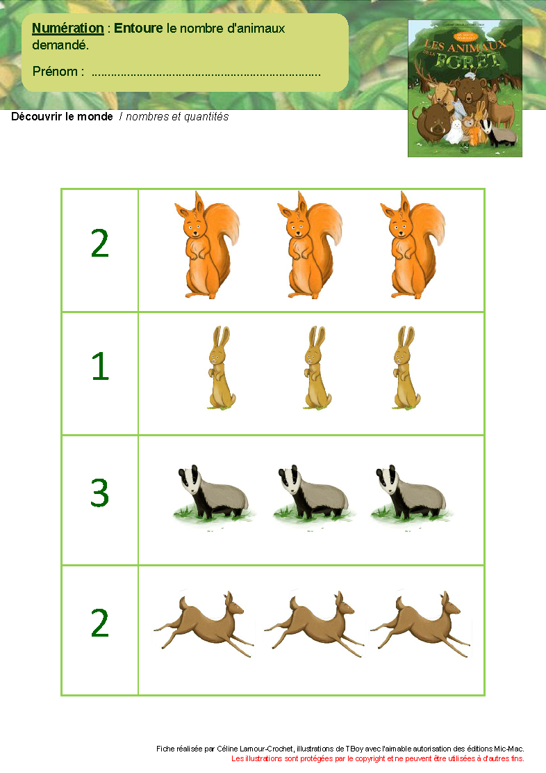 Les animaux de la forêt