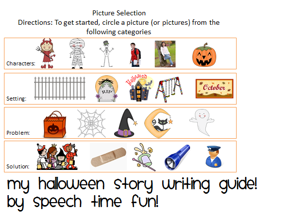 My Halloween Story- Writing/Telling Guide - Speech Time Fun: Speech and ...
