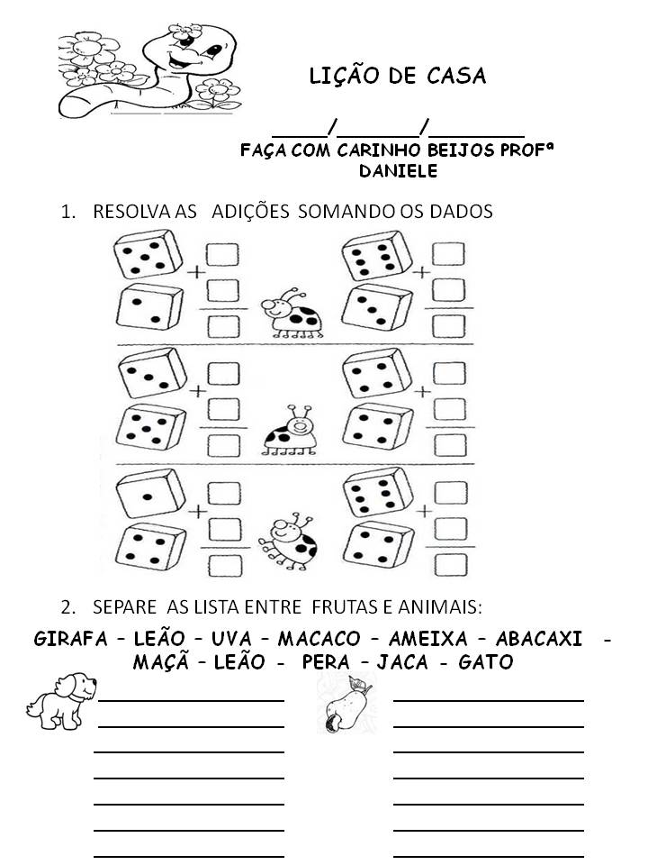 Lição para casa Lição para casa