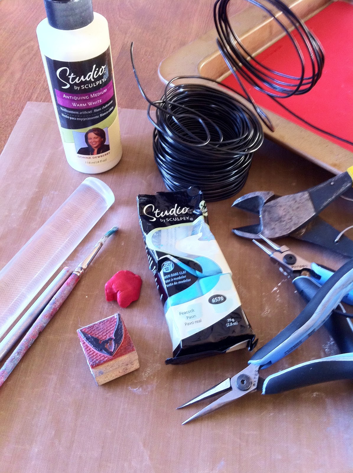 Art as Usual: Clay and Wire Flying Heart Pendant Tutorial