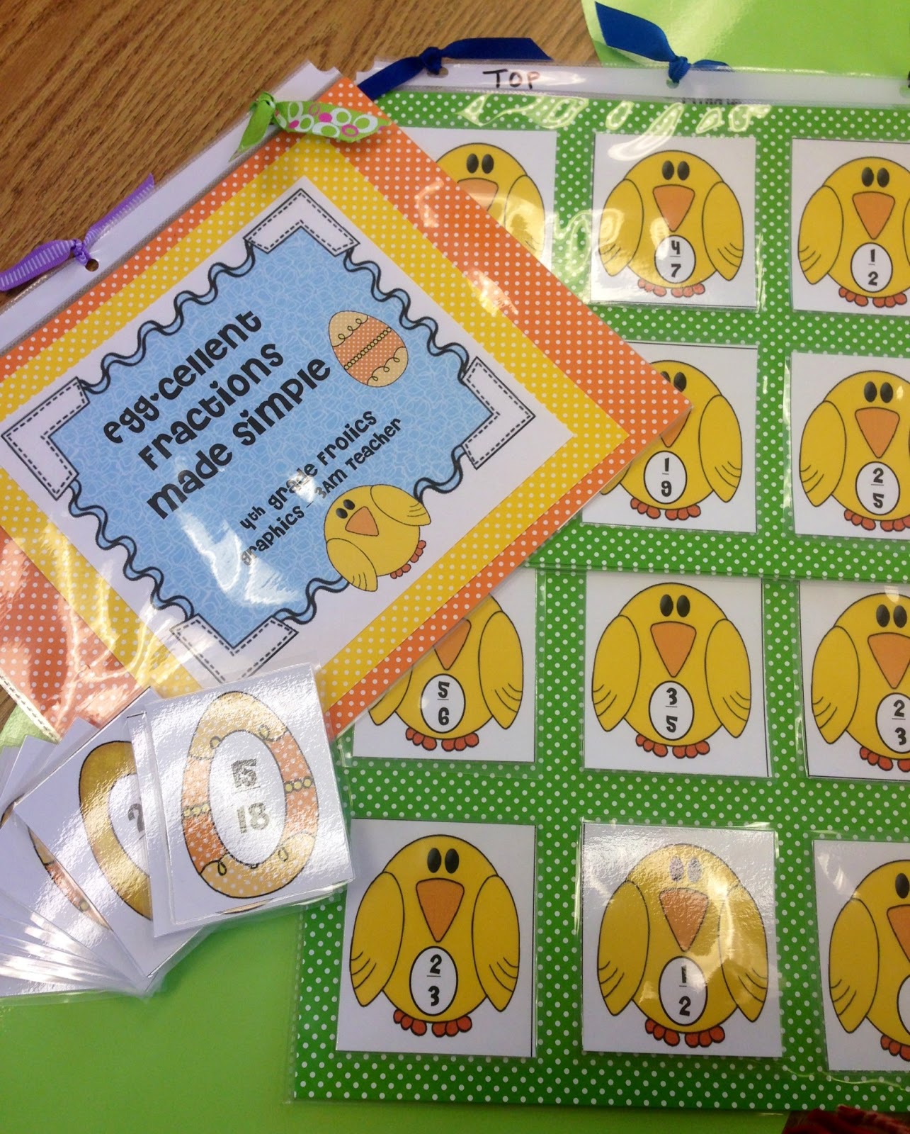 Working on Math Games..."Egg-cellent Fractions, Warm and Cozy Factors ...