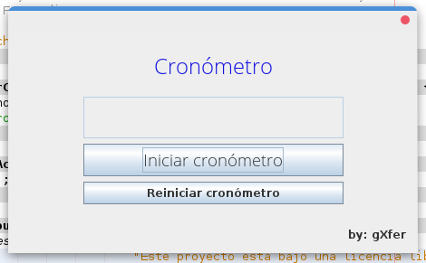Cronómetro en java – linuxitos