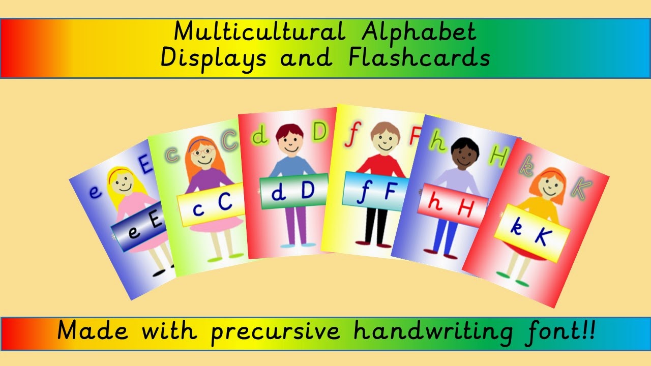 Simply Kids Learning: Multicultural Children Alphabet Display or Flash ...