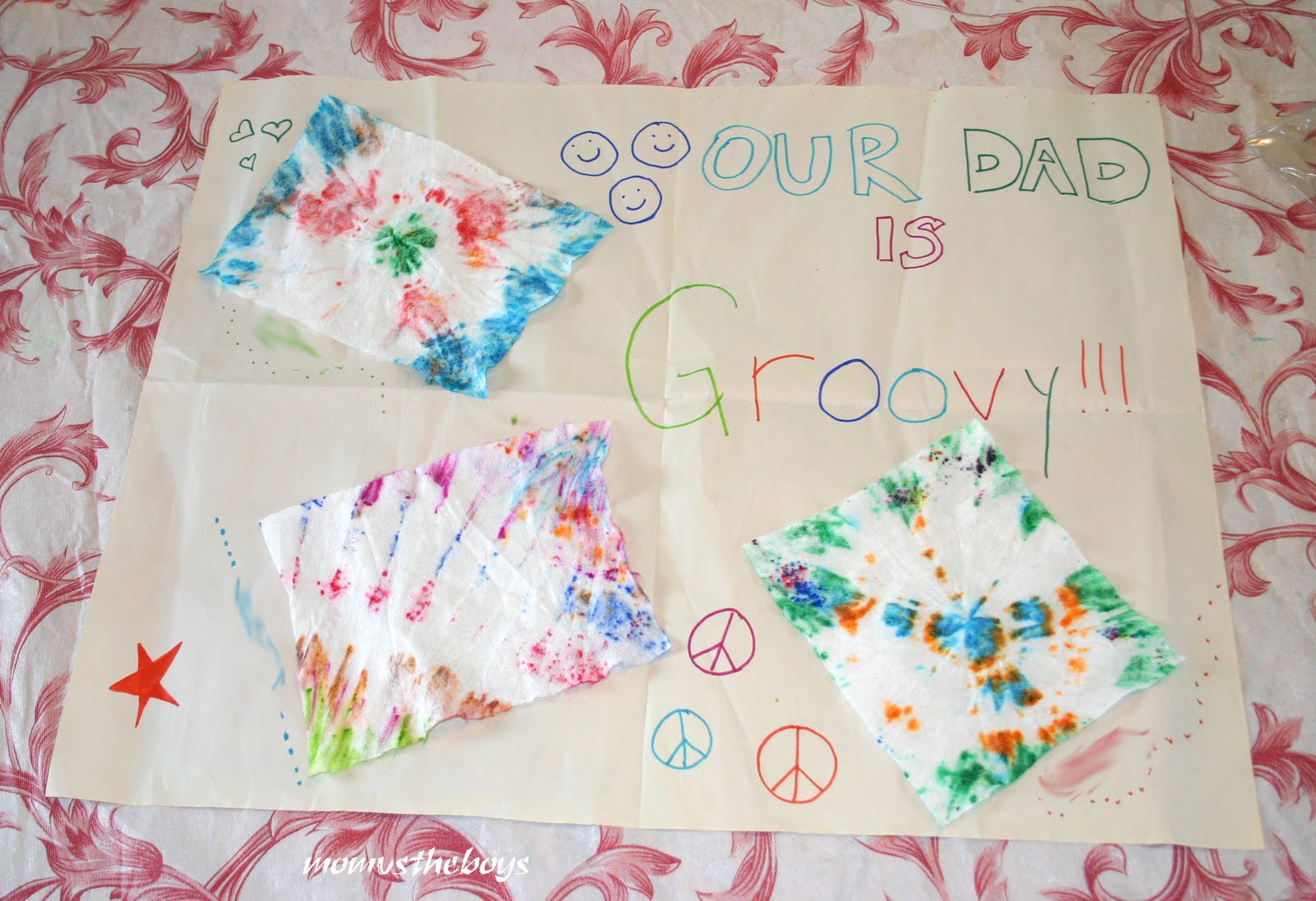 Tie Dye Fathers Day Card