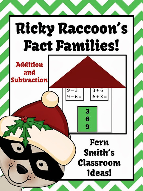 Flash Freebie! Christmas Addition and Subtraction Fact Families Center ...