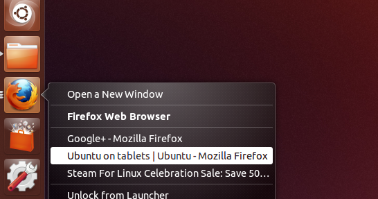 Unity Gets New Quicklists Window Switching Feature [Ubuntu 13.04 Raring Ringtail] ~ Web Upd8 ...