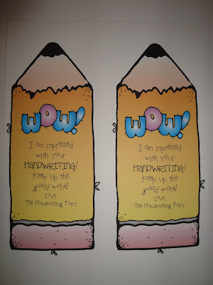 First Grade Firsts: Handwriting Fairy
