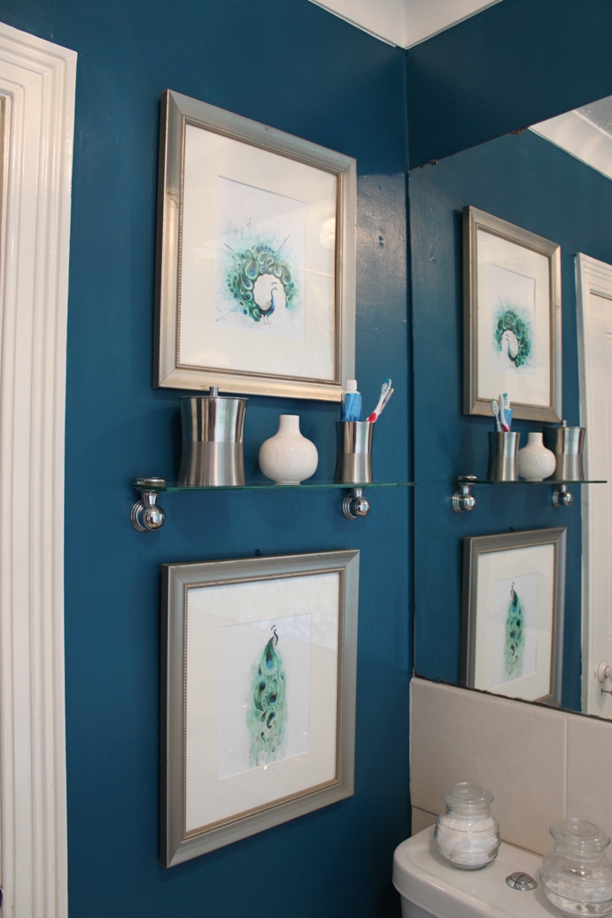 The Transformative Power of Paint: Peacock Blue Bathroom - Swoon Worthy The Transformative Power of Paint: Peacock Blue Bathroom - Swoon Worthy