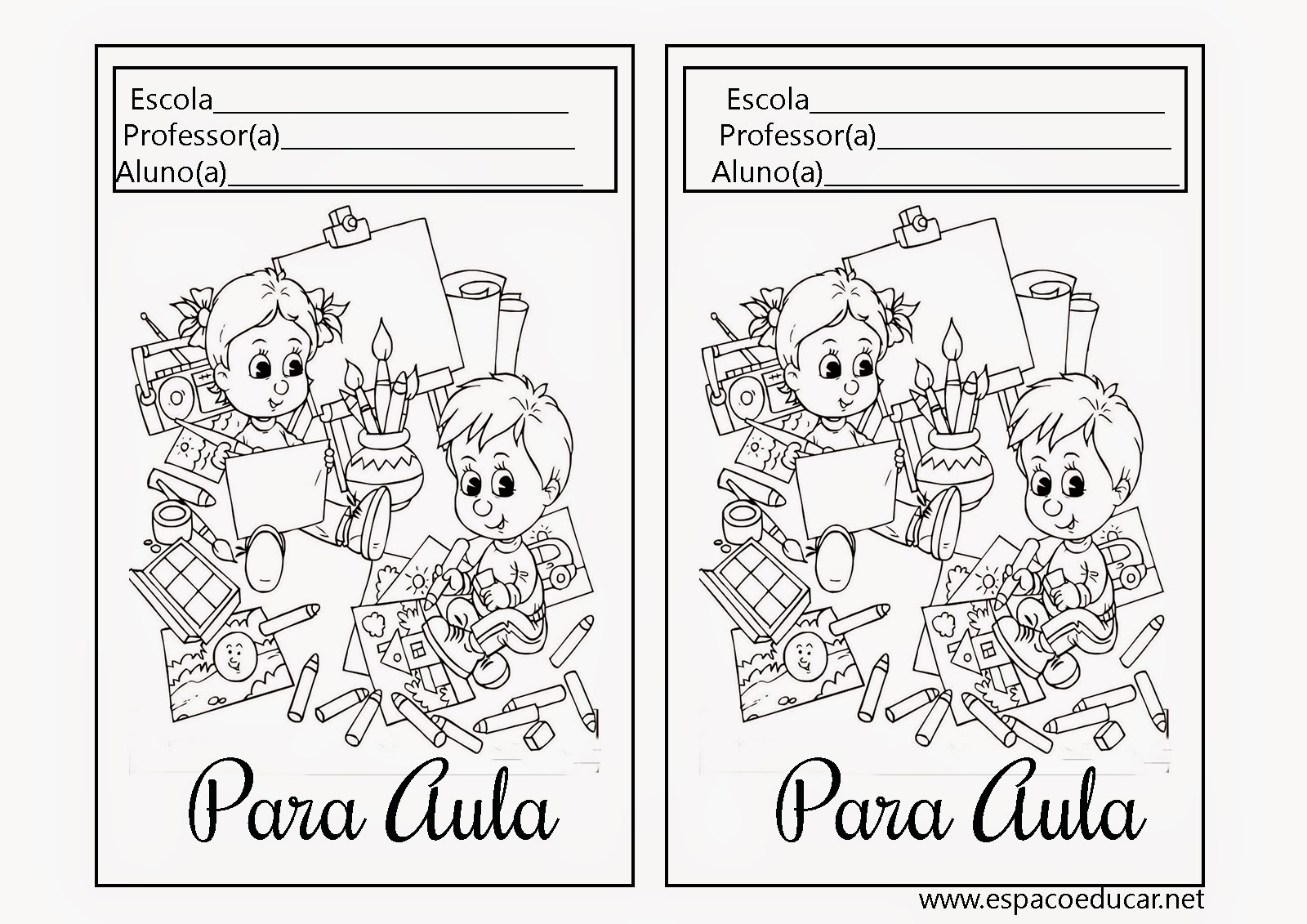 Capas Para Cadernos De Aula, Casa, Anotações, Redação E Português