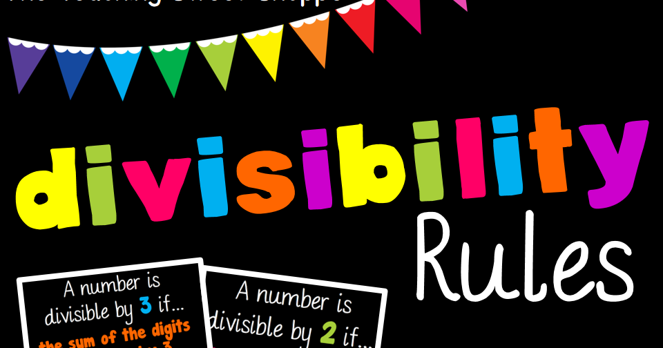 The Teaching Sweet Shoppe!: Rules for Divisibility Posters!