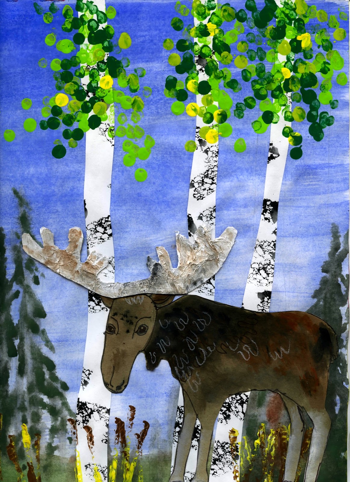 that artist woman: 'Moose in the Wild' Art Project