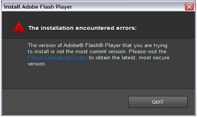 MENSAJES DE ERROR EN SISTEMAS: Error: una versión más actual de Flash Player está instalada o ...