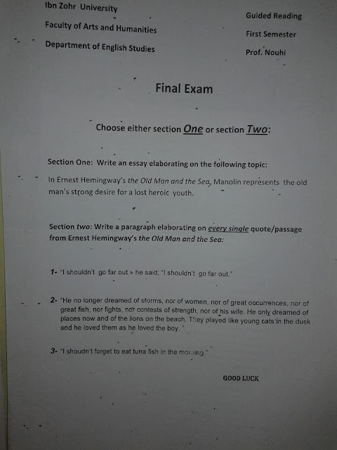 S1 Samples Of previous exams - Ibn Zohr University