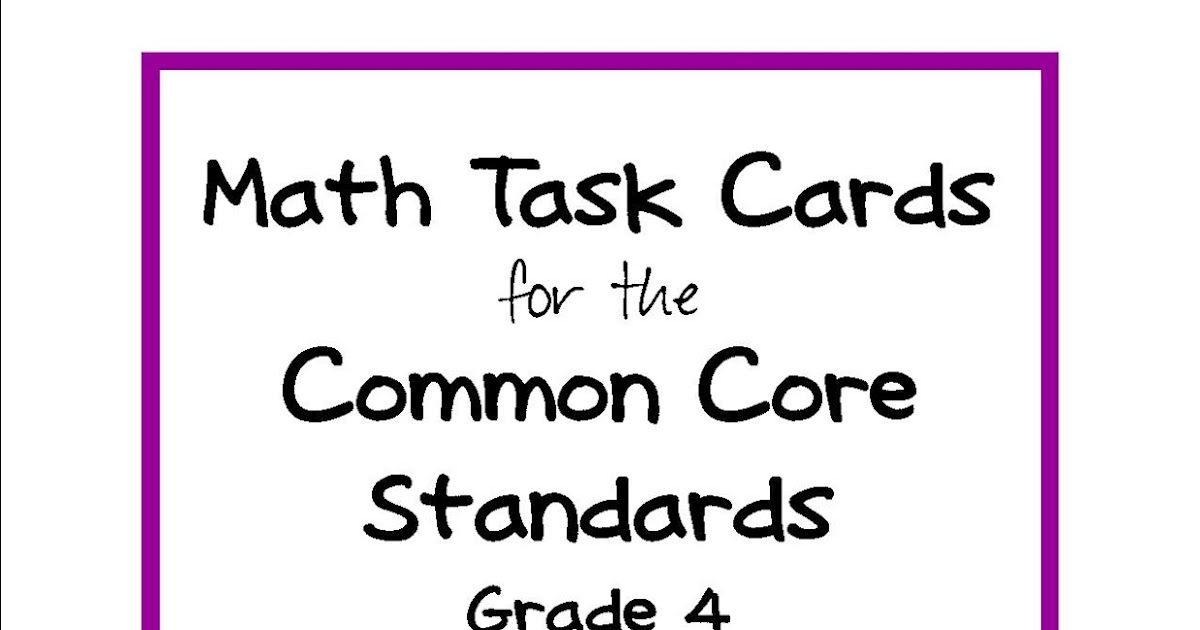 Simply Centers: Common Core Grade 4 Math Task Cards