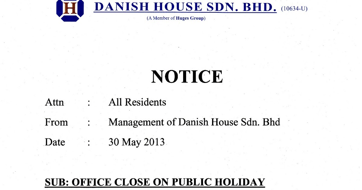 Danish House Kampar Notice Office Closed On Public Holiday danish-house-kampar-notice-office-closed-on-public-holiday