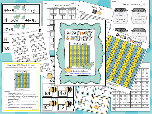 0-120 Charts and Activities – Common Core Aligned!
