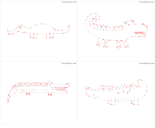 Dot to dot: Free printable Alligator dot to dot drawing worksheet ...