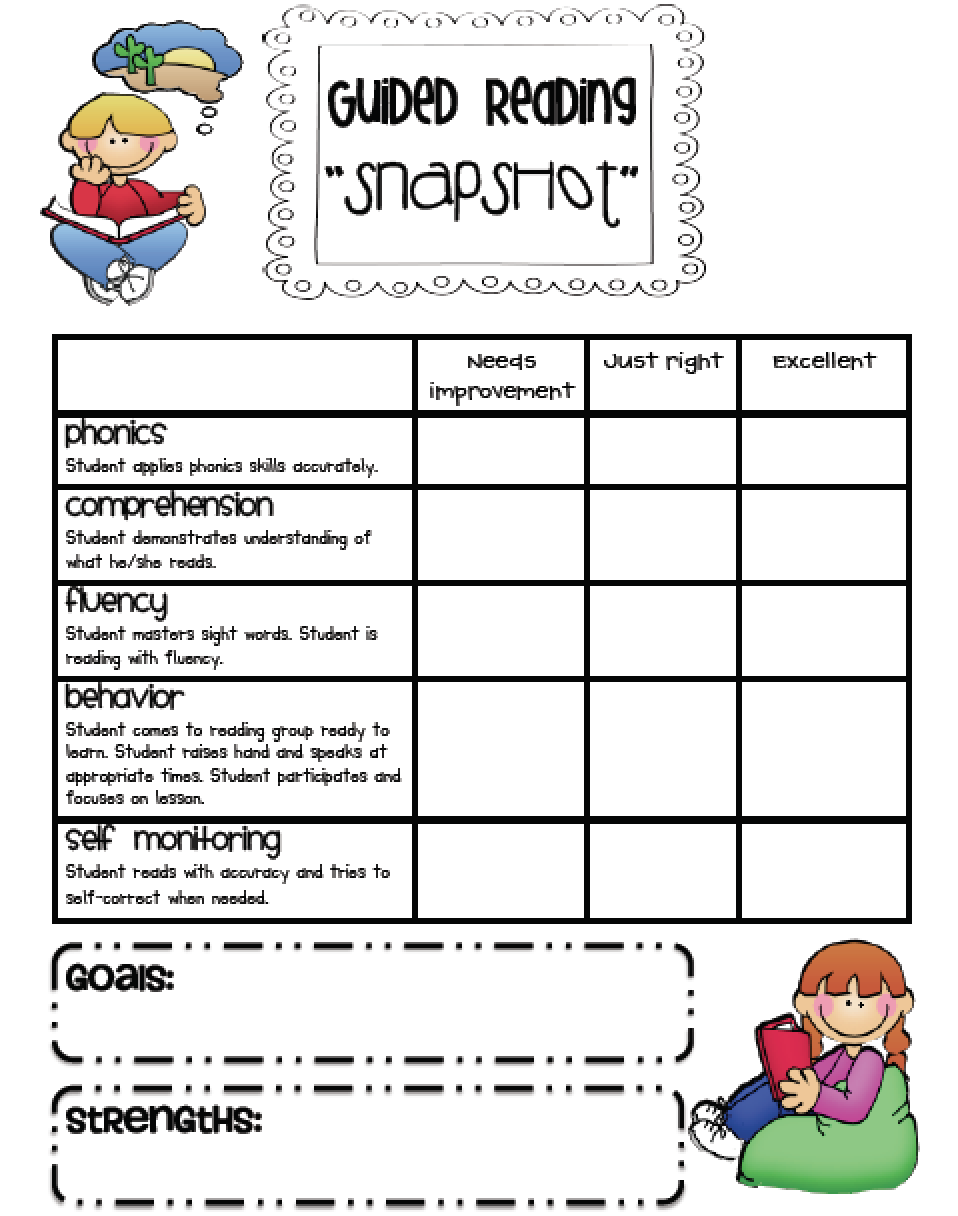 Conference Form and Rubrics for the Primary Grades | Primary Chalkboard ...