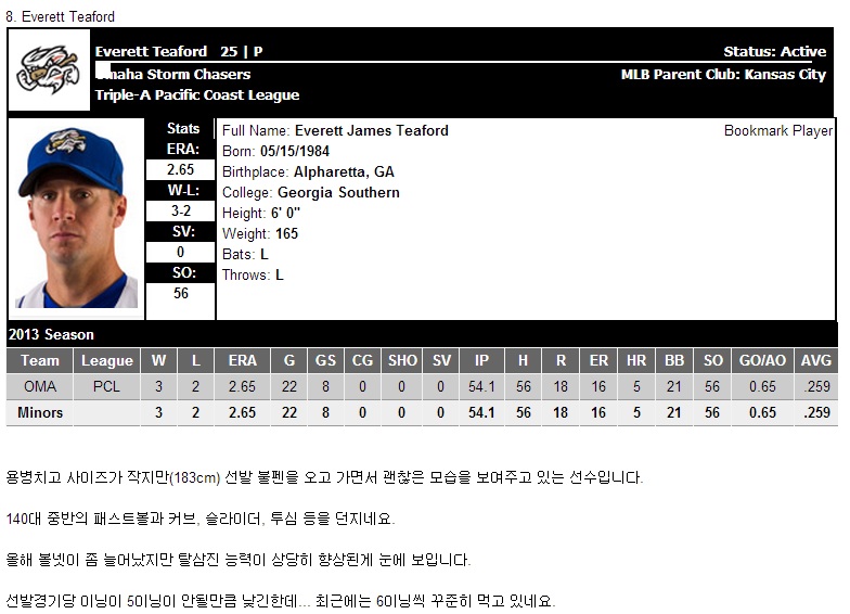 요즘 살펴 보고 있는 용병 후보 10명 : MLBPARK