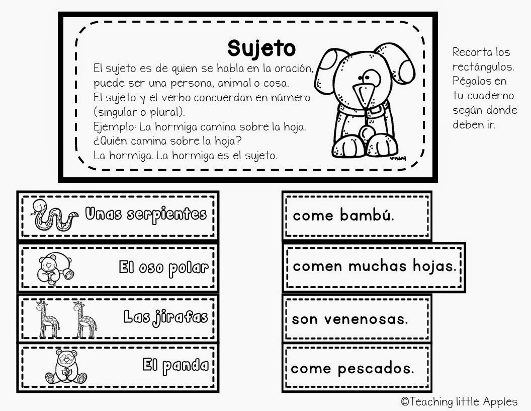 9 mejores imágenes de sujeto y predicado | Spanish, Spanish class y ...
