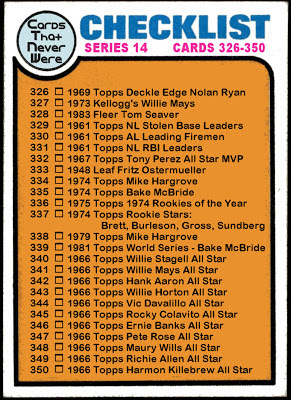 Cards That Never Were: 1973 Topps Checklist - Cards That Never Were