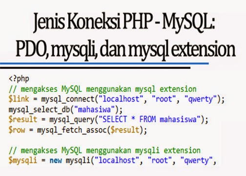Jenis Koneksi PHP-MySQL: PDO, MySQLi, dan MySQL Extension | Inforkom Free for you